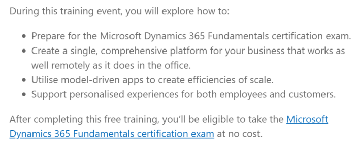 Microsoft Dynamics 365 Virtual Training Day: Fundamentals MB-901 FREE ...
