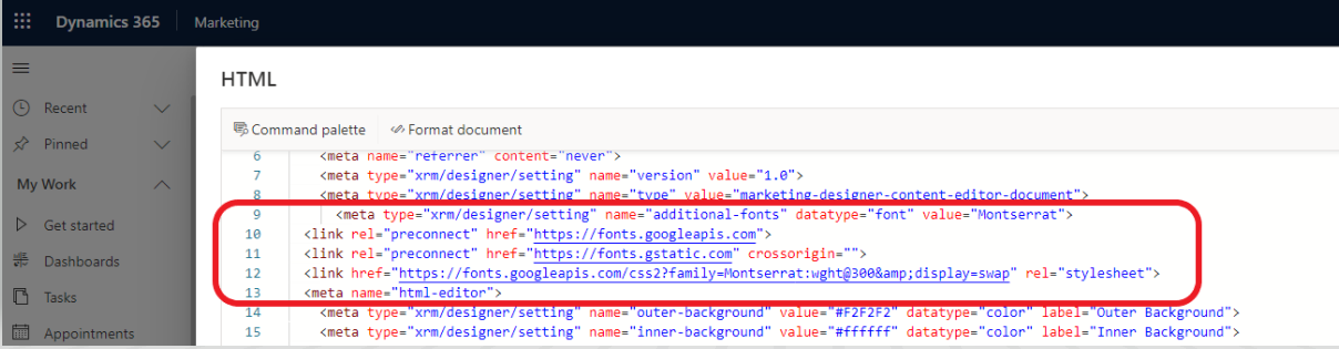 Adding a custom font to the Button List on your Dynamics 365 Marketing ...