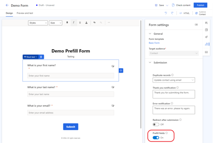 How to Enable form prefill in Real-time Journeys (PREVIEW). - CHIME OKURE