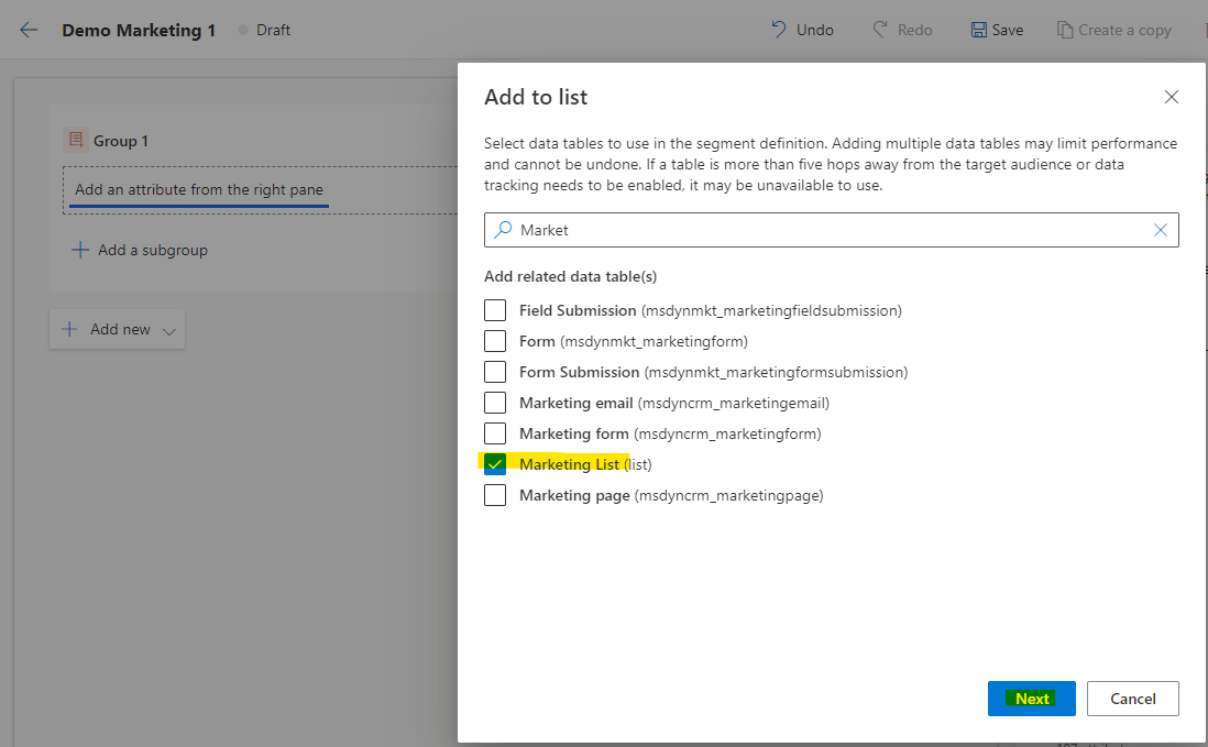How To Create A Segment From A Marketing List In D365 Real Time Marketing Chime Okure